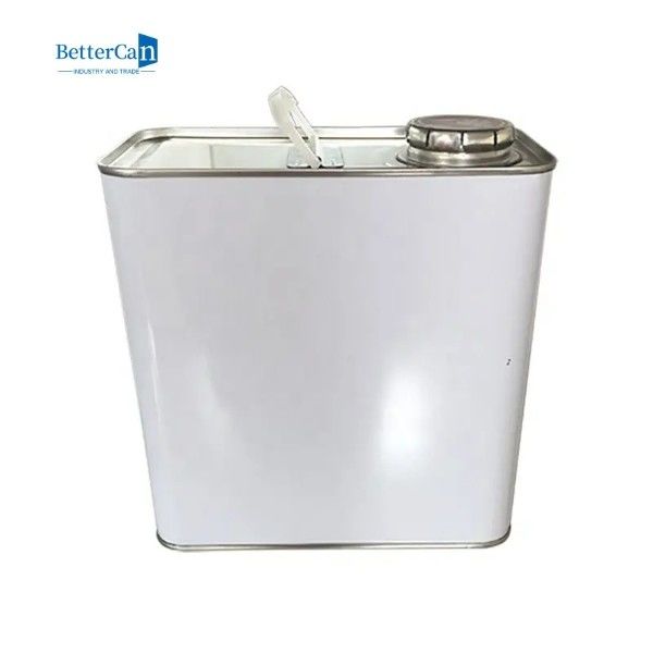 Square Marine Engine Oil Tin 2 Litre Paint Tin Cans with Screw Cover