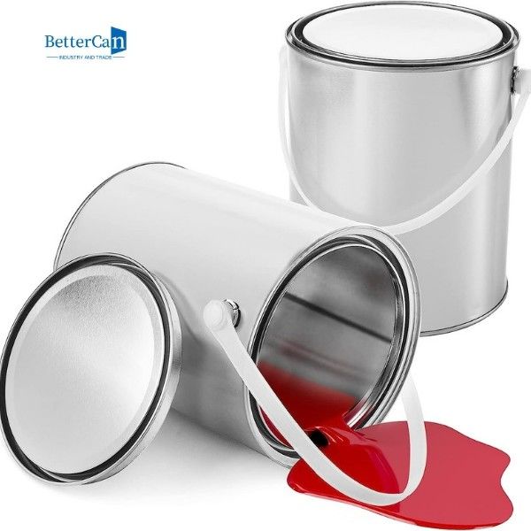 Round 5 Litre Empty Paint Tins Industry Paint Container 1.3 Gallon Tin ...
