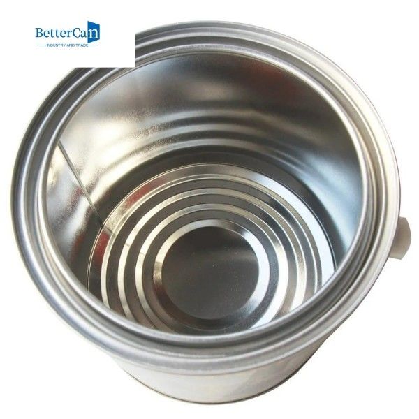 Round Empty 1 Gallon Paint Cans , 1 Quart Unlined Paint Tin Pails