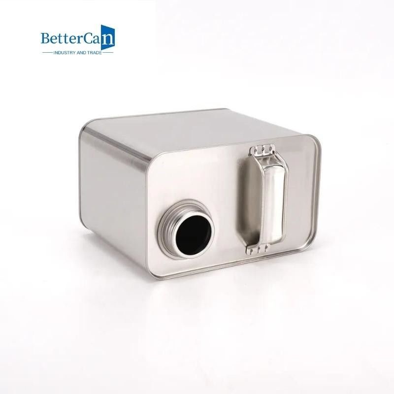 Empty 4L Paint Tin Cans Square Oil Tin Containers With Lid