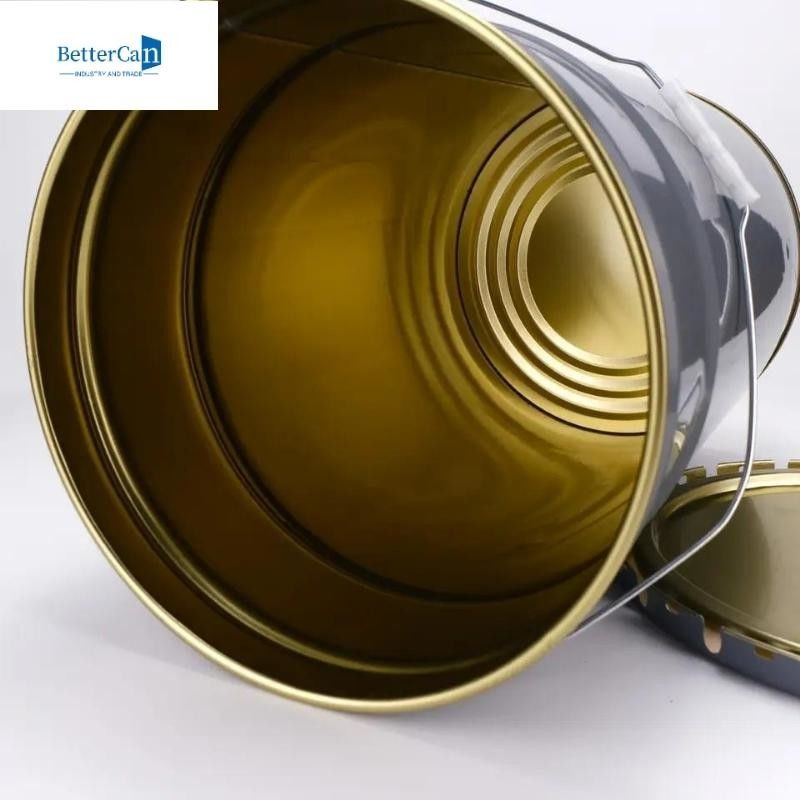 Metal Decorating Paint Can Round Five Gallon Buckets With Lids