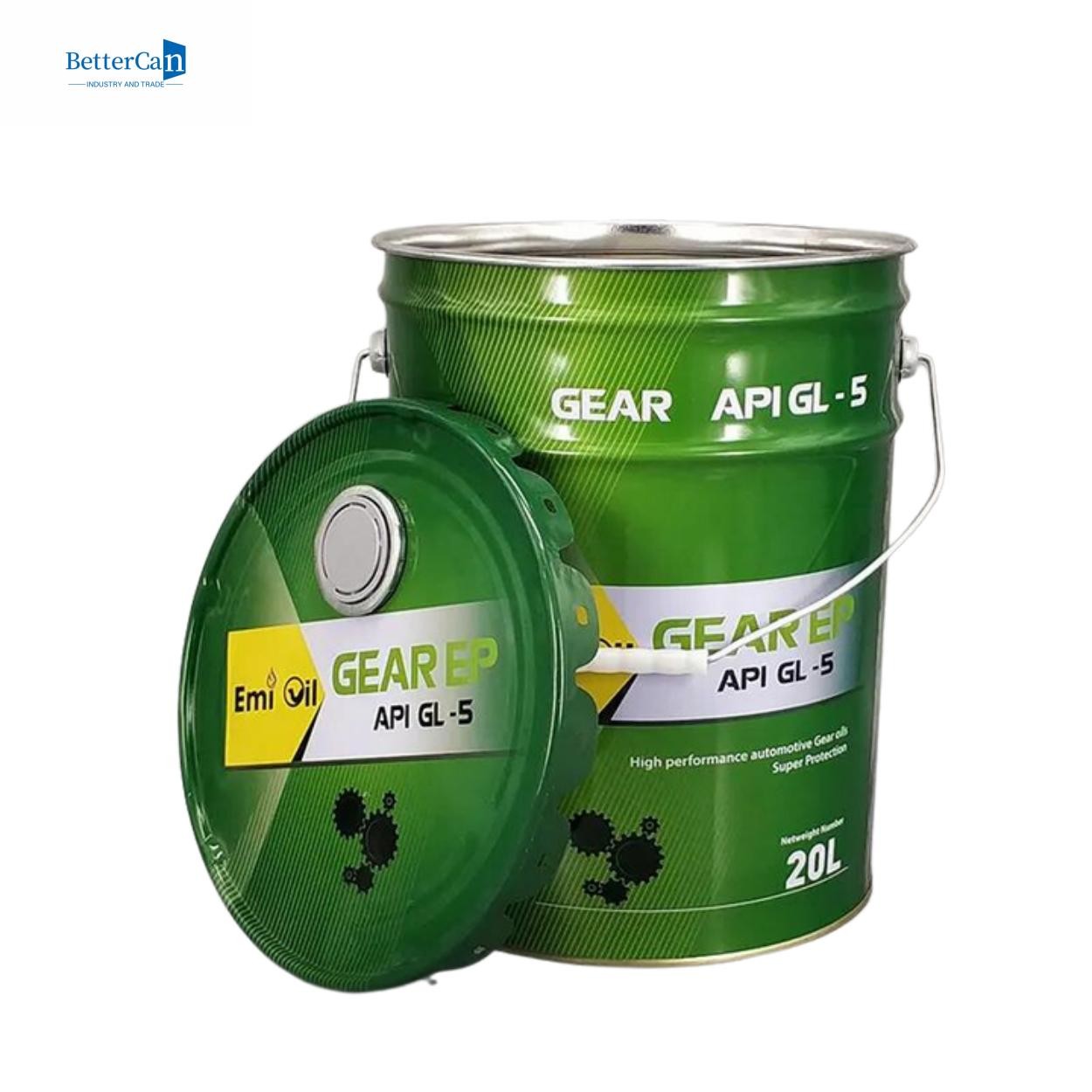20L White Metal Paint Bucket 5 Gallon Tin Pail With Lock Ring With ...