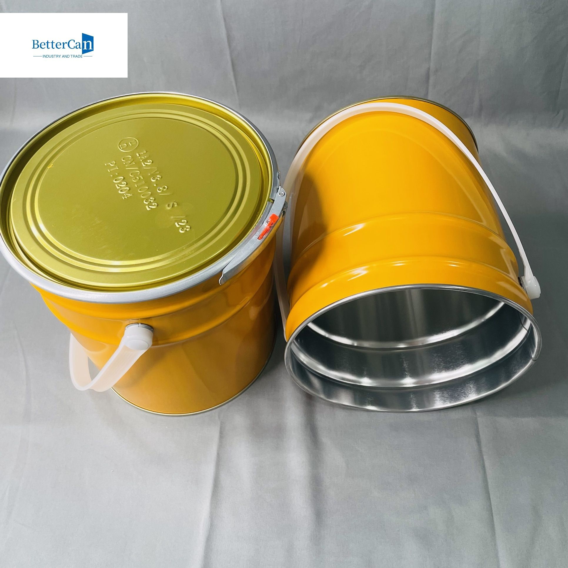 5 Liter Conical Bucket With Printing Color Metal Handle Paint Container