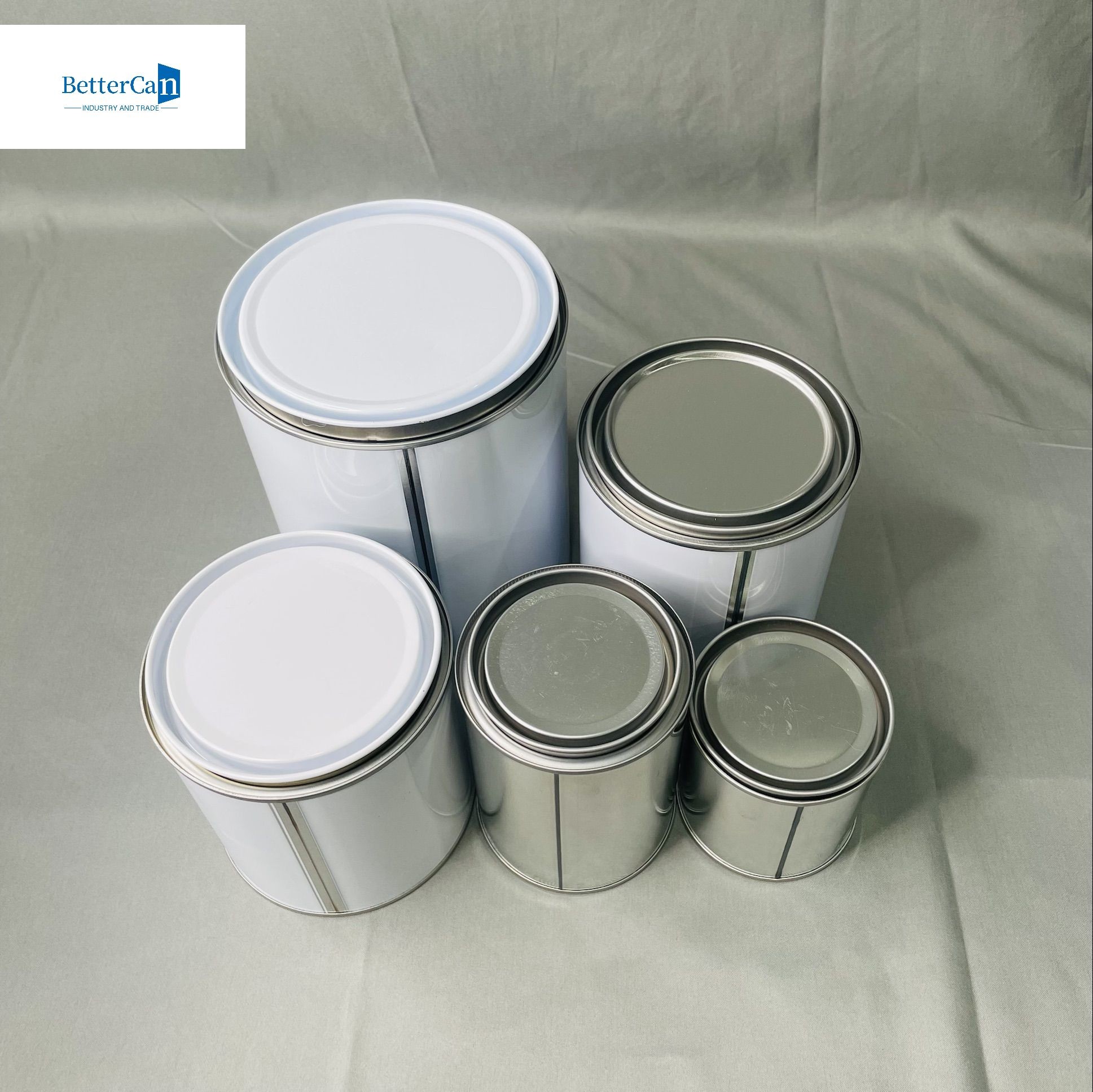 1/2 Pint Car Paint Tin Cans With Metal Cover OEM 250ml To 5 Liter Auto ...