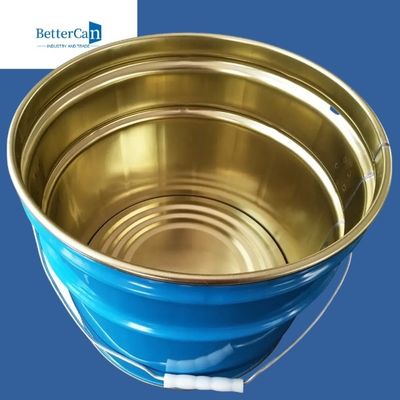 Resealable Metal Paint Pail Bucket Metal Five Gallon Bucket With Handle Lid