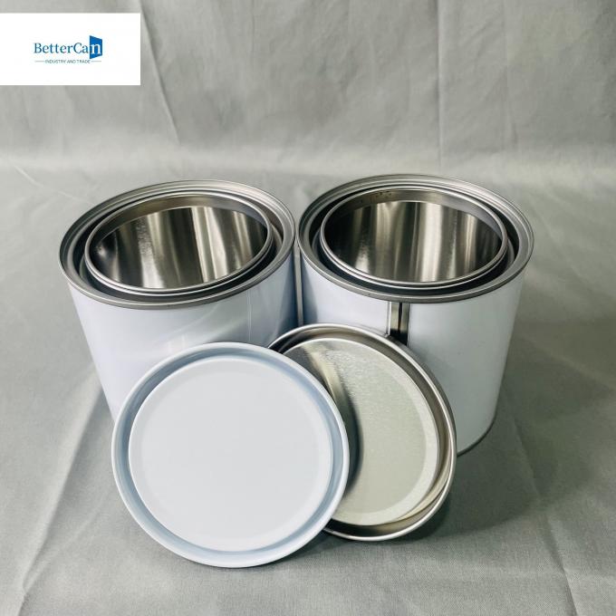 1 Gallon Round Paint Metal Tin Container 3.75 Liter Customizable Sizes